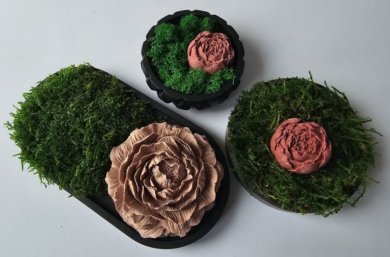 Passive Diffuser, Moss Art, Flower Shape Diffuser, Flower Aroma Stone ...