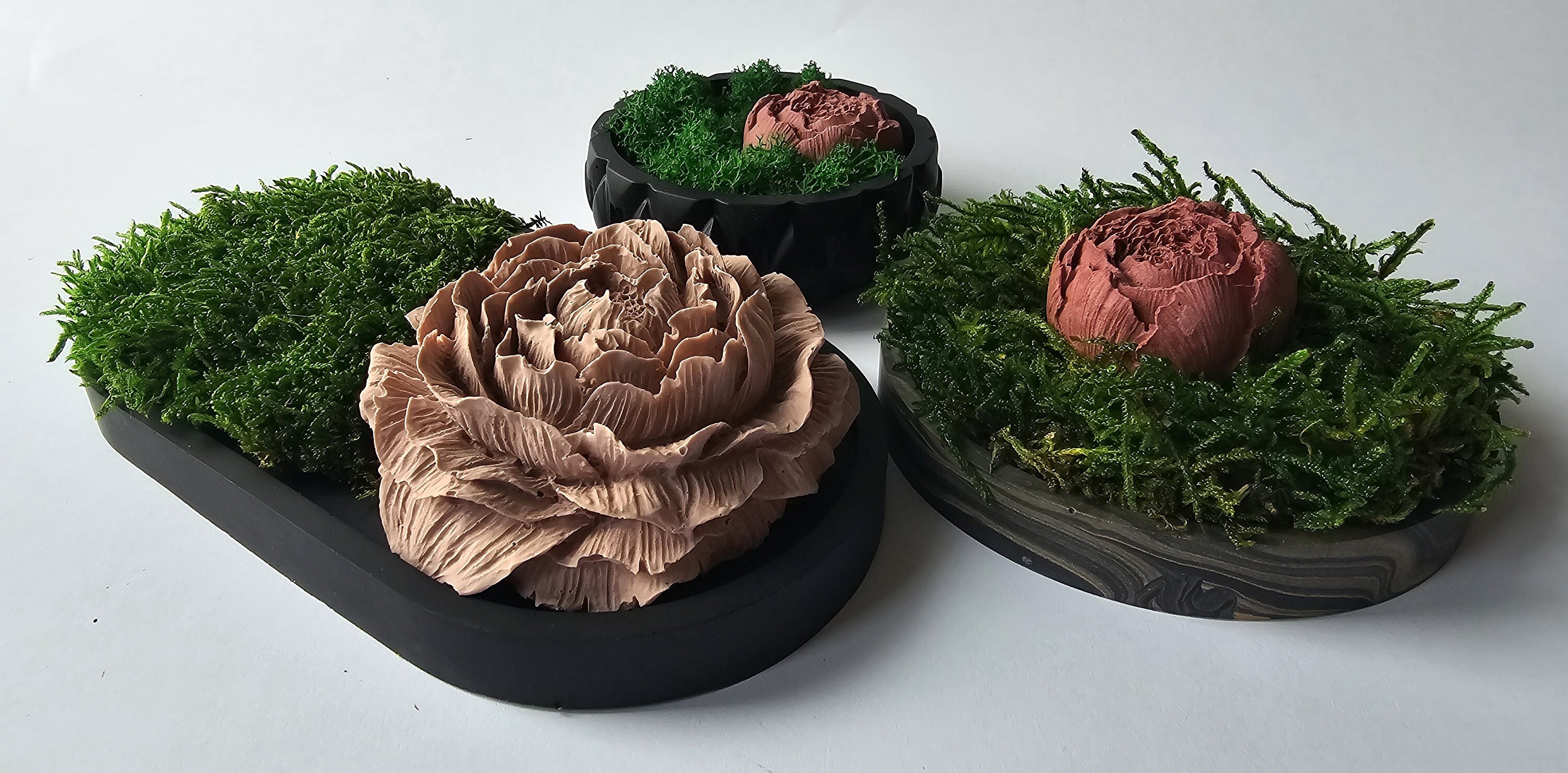 Passive Diffuser, Moss Art, Flower Shape Diffuser, Flower Aroma Stone, Essential Oil Diffuser ...