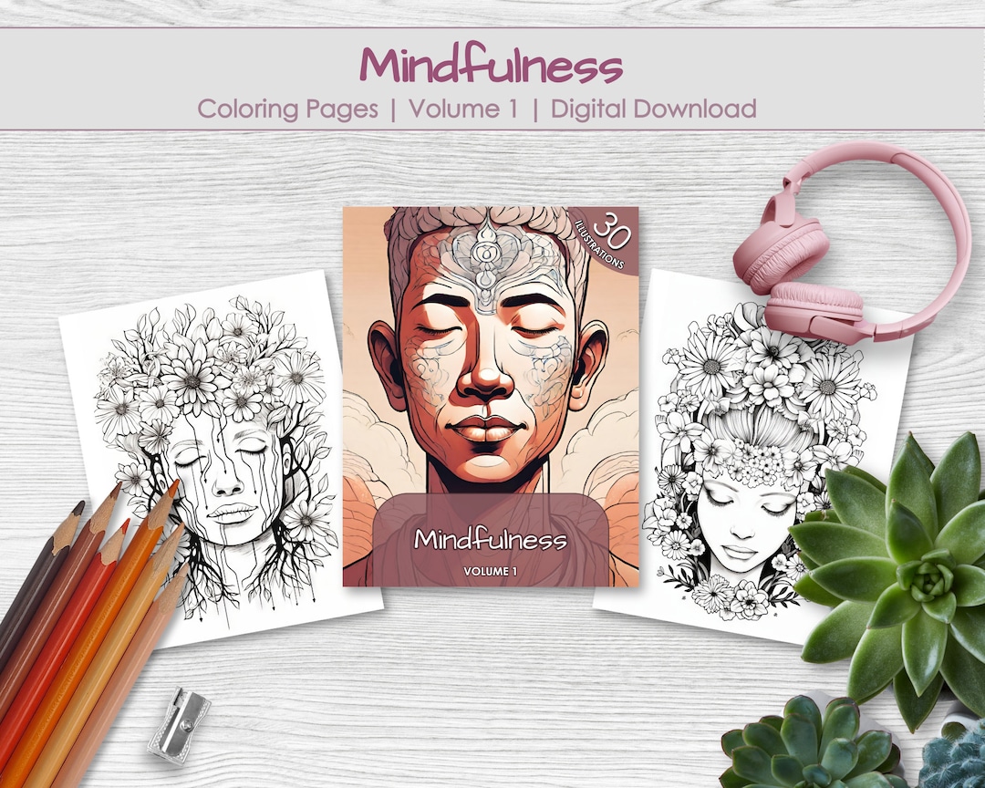 Mindful Coloring Pages for Adults With 30 Different Sheets Instant ...