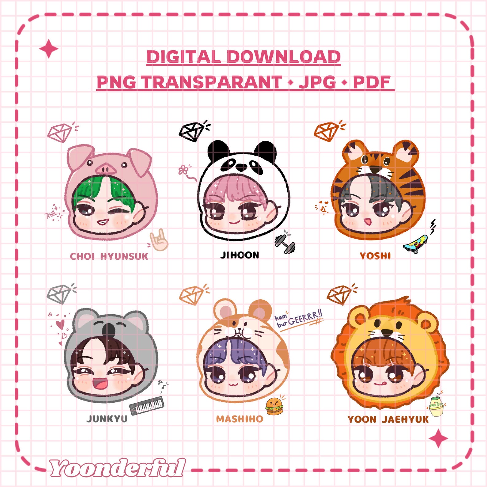 Treasure Emoji Fanart Artwork Png Printable Kpop Sticker Star Fanart ...