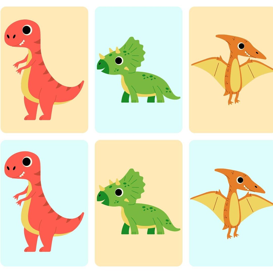 Dinosaur Memory Games for Kids, Digital Memory Games. - Etsy UK