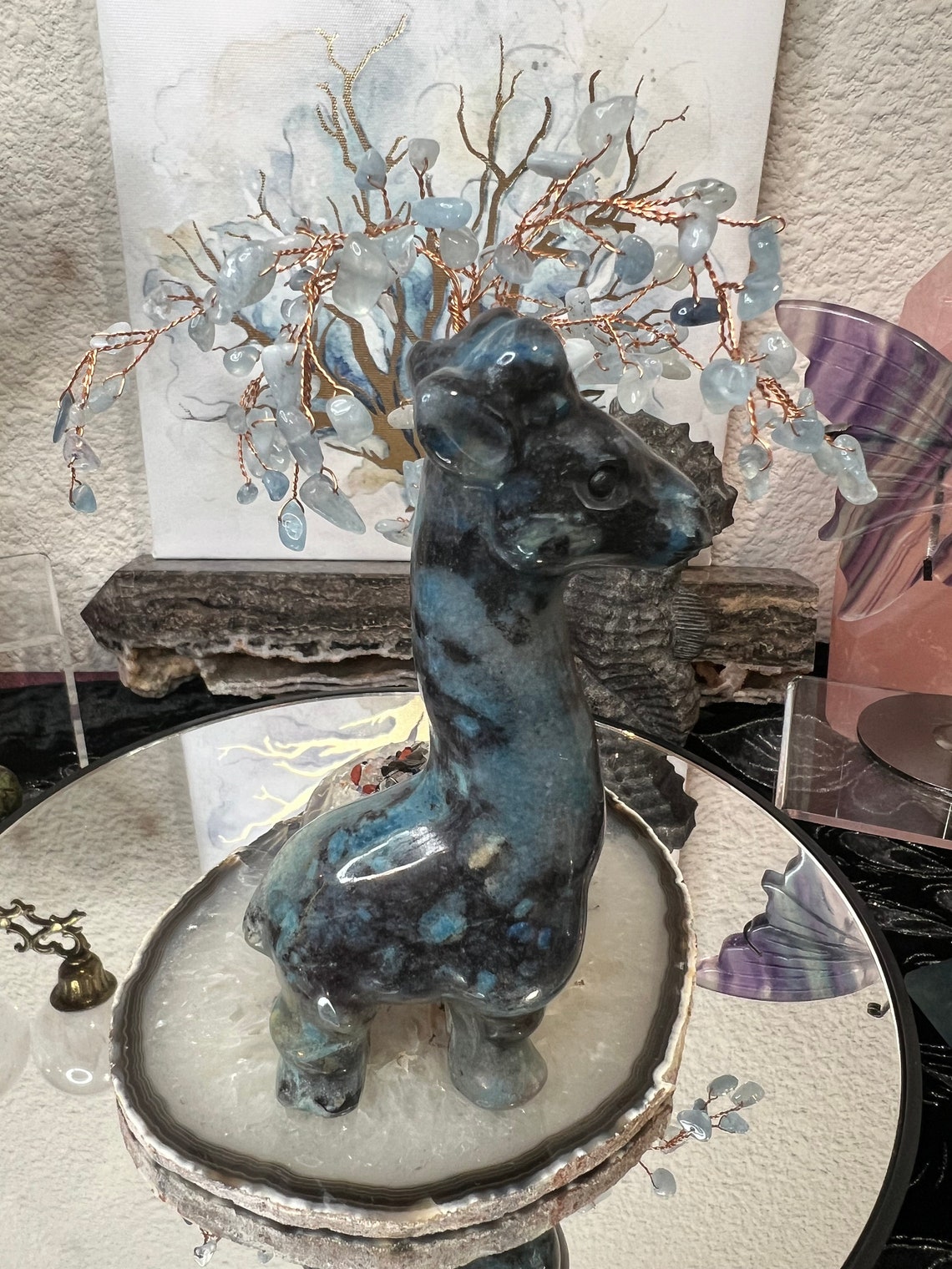 Cutie Rare Trolleite Giraffe With a Beautiful Slab and Aquamarine Money ...