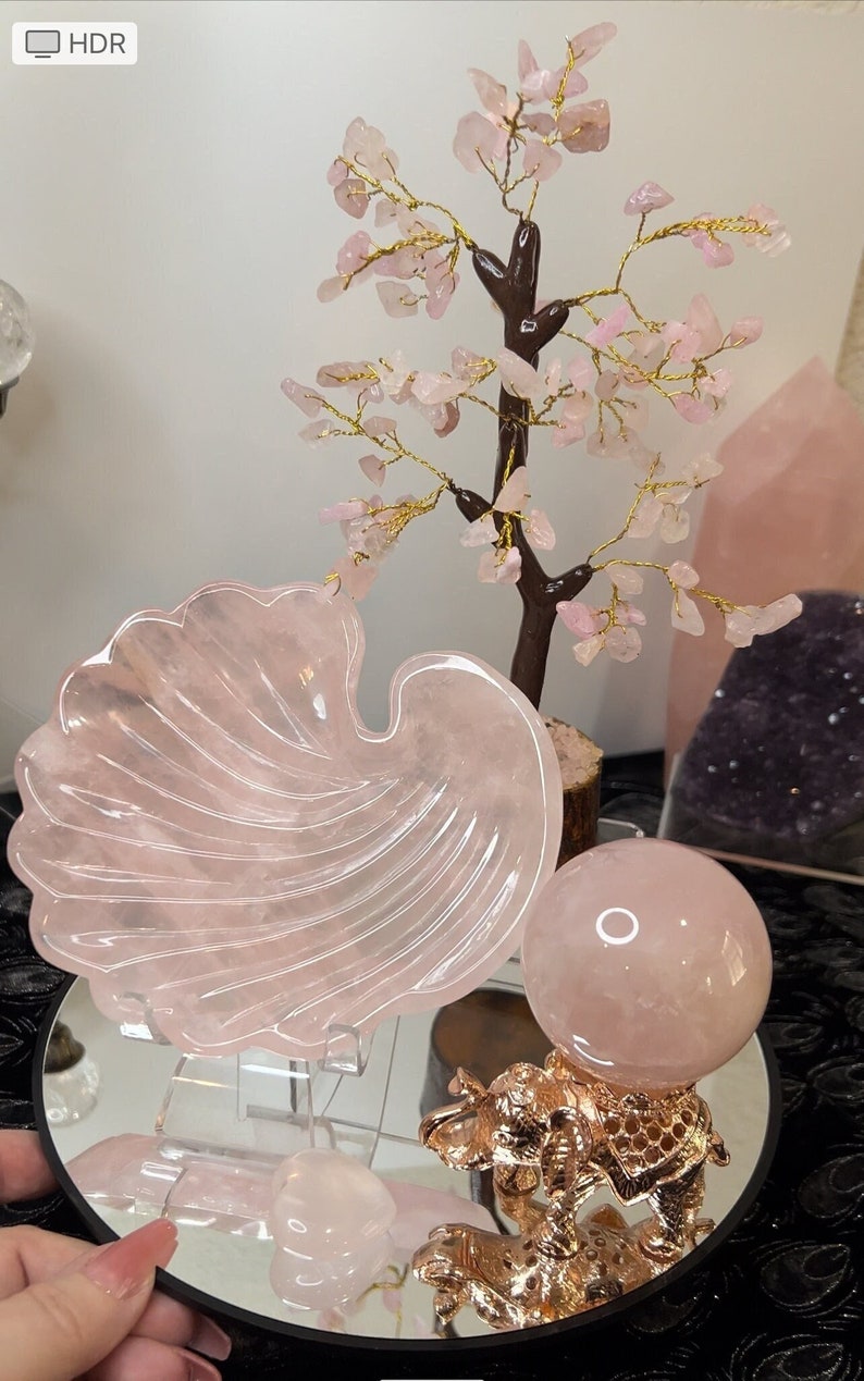 This Stunning Set Features a Beautiful Rose Quartz Bowl, a Delicate ...