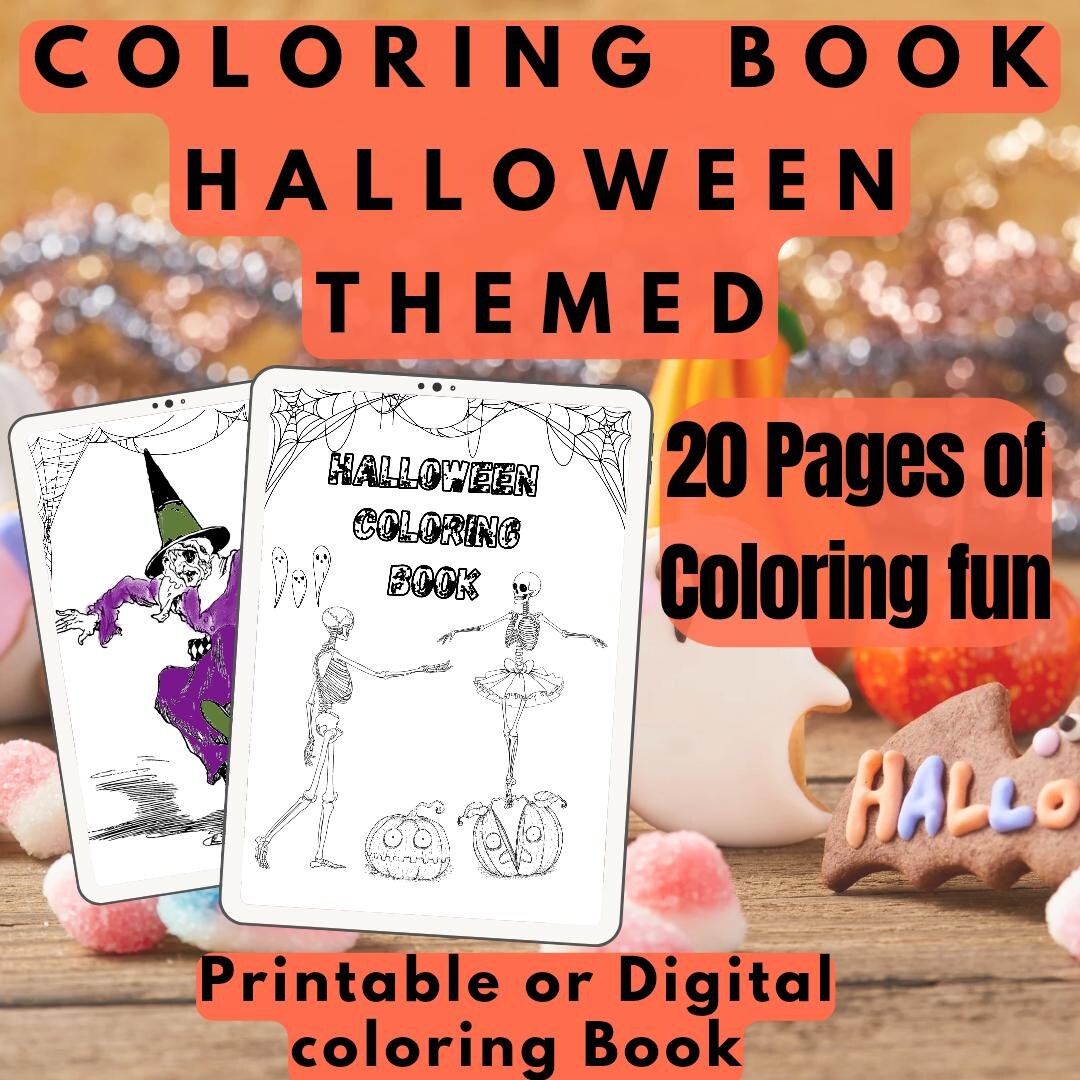 Spooky Halloween Coloring Book | 20 Printable Pages (digital Download ...