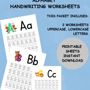 Uppercase/lowercase Letters - Alphabet Printable Tracing Worksheets for ...