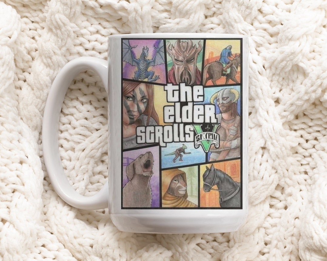 Skyrim Coffee Mug Skyrim Merch Video Game Coffee Cup Elder Scrolls ...