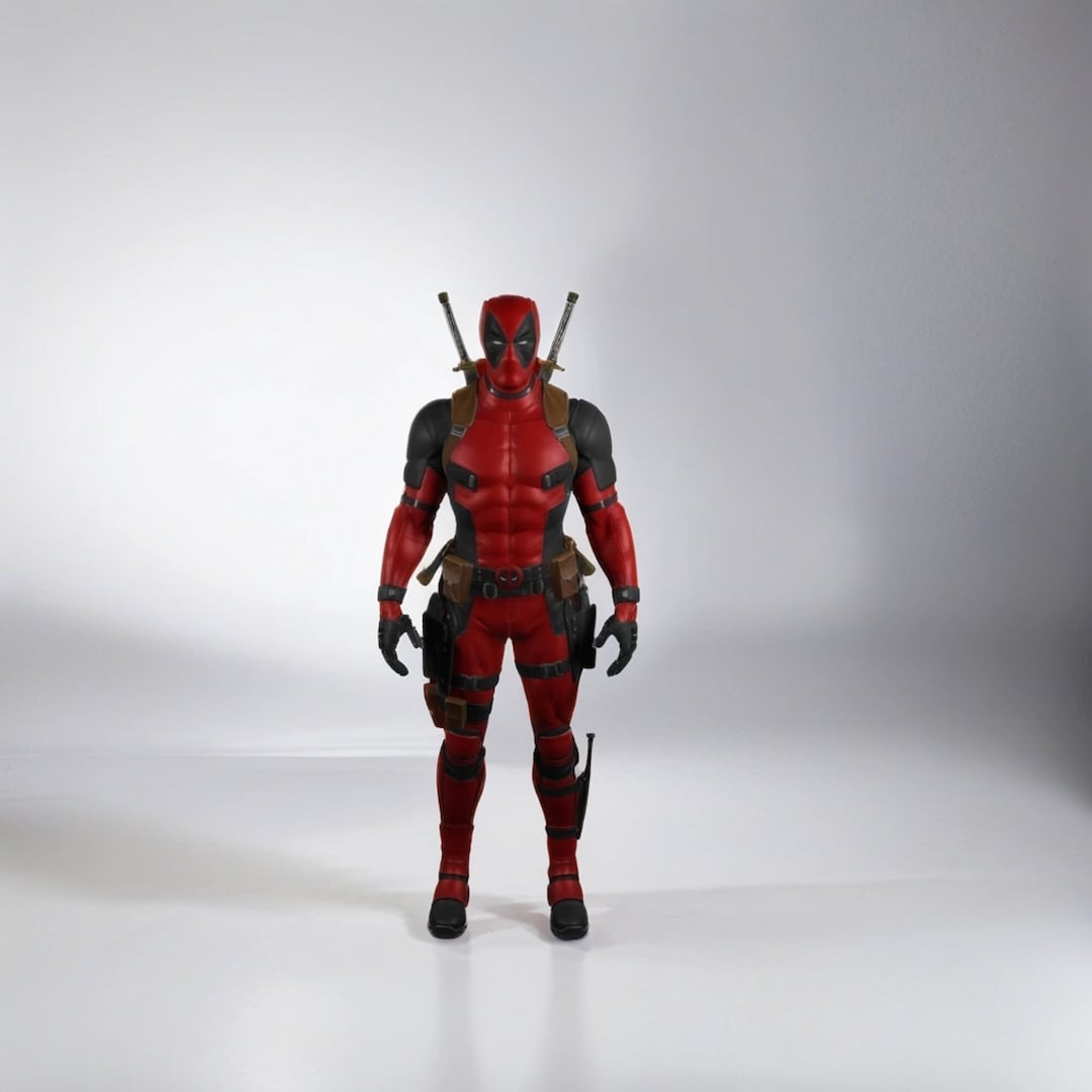 Detailed Deadpool 3D Model STL Rigged Superhero Figure for 3D Printing ...