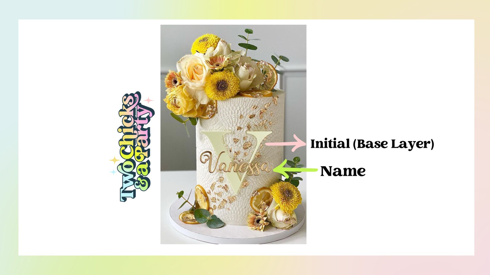 Custom Initial Cake Charm With Name | Personalized Acrylic Letter Cake Charm | Monogram Birthday ...