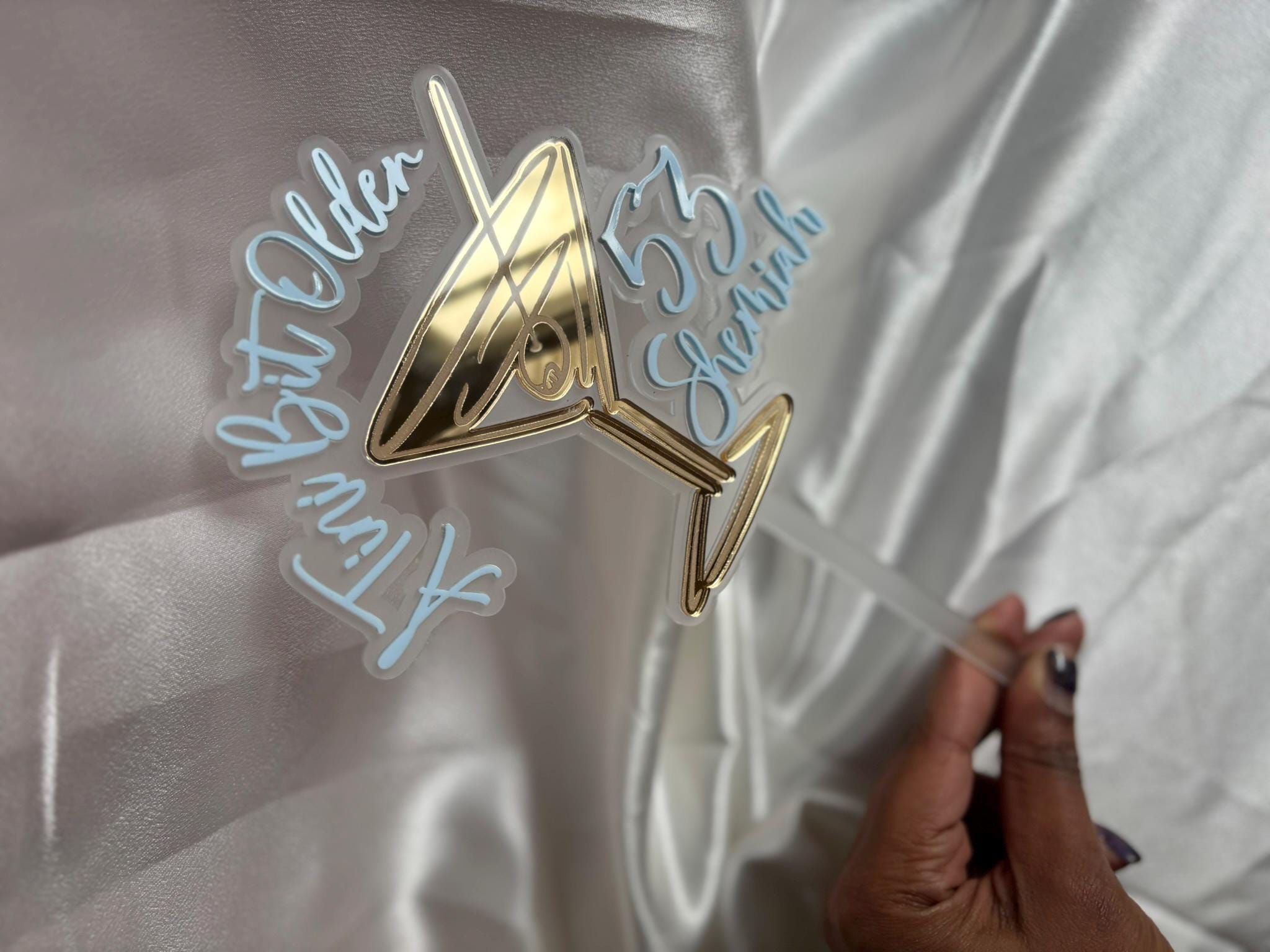 A 'tini Bit Older Cake Topper Drink Stirrers Martini Birthday Weenies ...