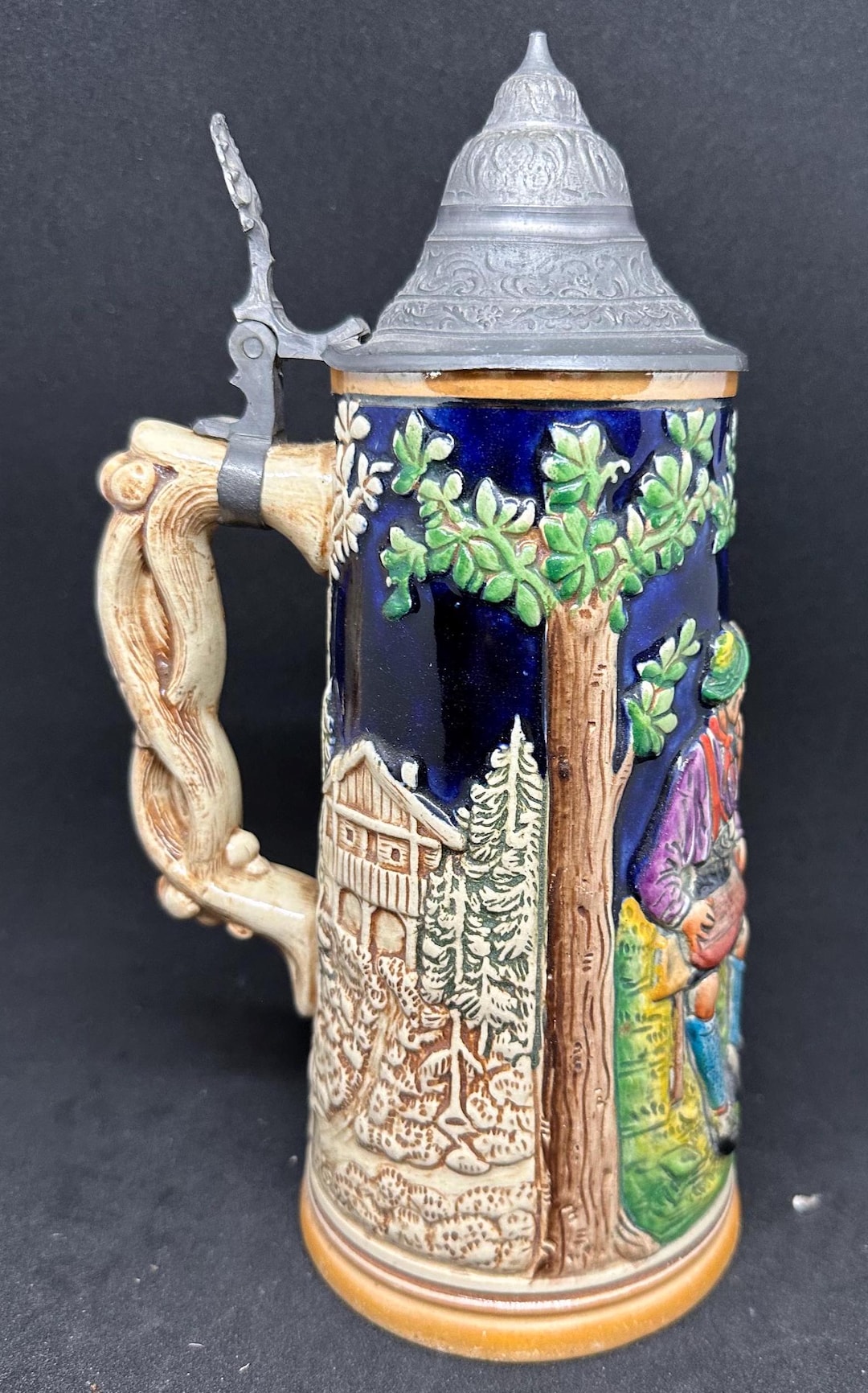 Authentic Vintage German Beer Stein. Large Size 1 Litre Beer Stein With ...