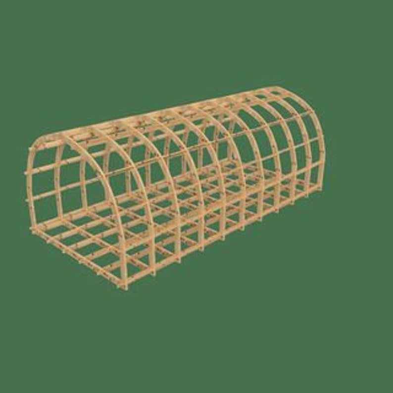 Glamping Pod Frame/cabin 8x20 Ft Vector Dxf/ai Files CNC Router. - Etsy