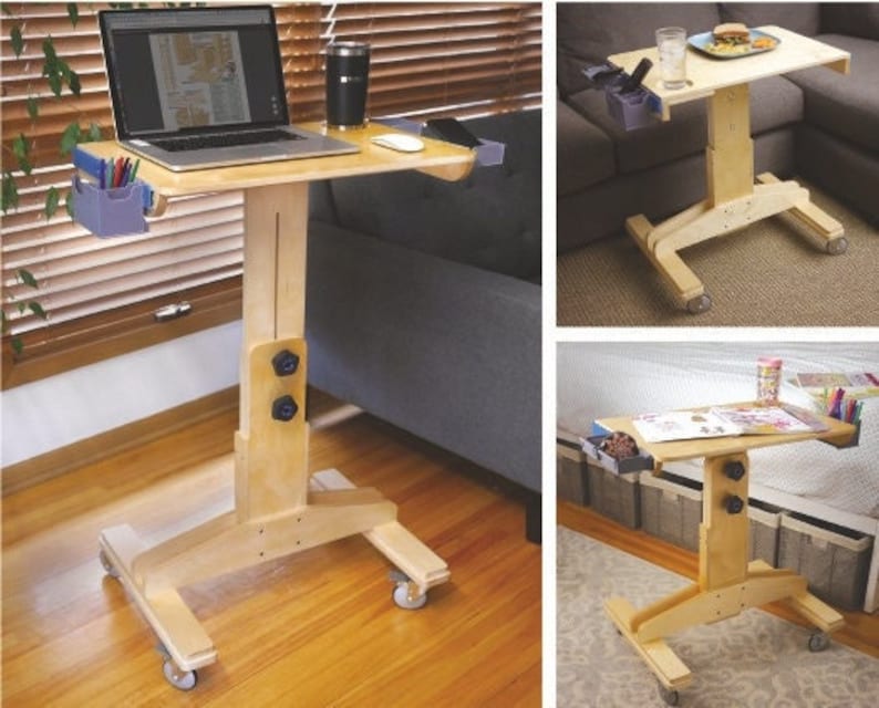 Adjustable Laptop Desk Woodworking Plan Diy - Etsy