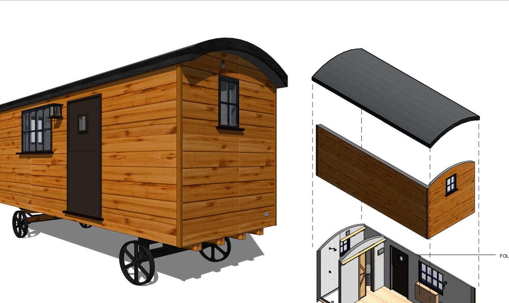 Shepherd Hut Plan DIY Build 2.5 X 5.5 Meters / 8 X 20 Ft | Complete ...