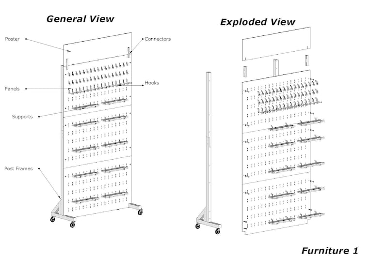 Digital Pegboard Display Stand Plan – PDF Blueprints + Cut List | Craft ...