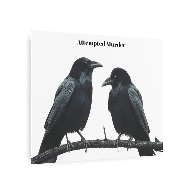 Metal Art Sign, Murder of Crows Pun, Workplace Decor, Home Decor, Funny ...