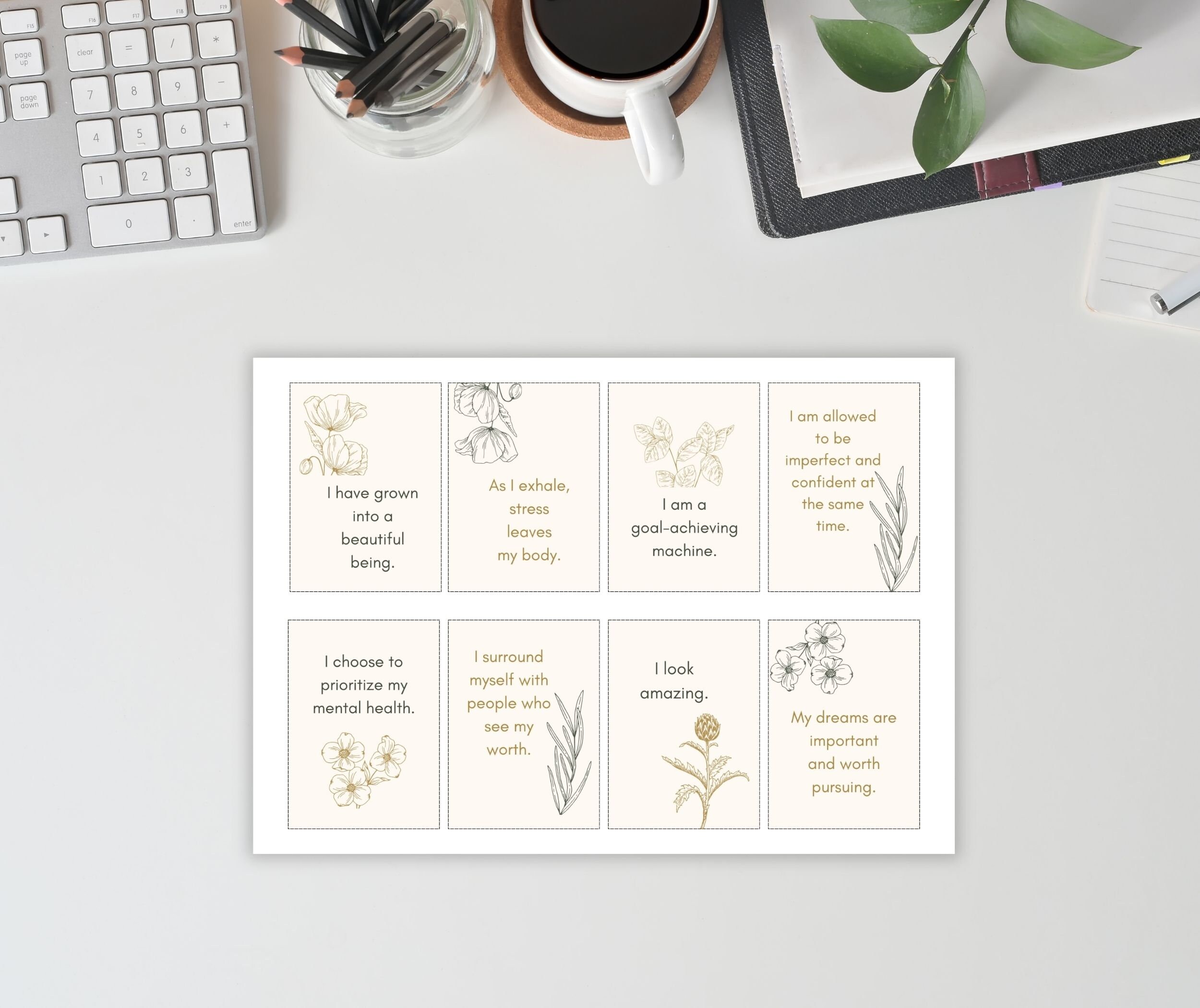 Empowering Affirmation Cards, Daily Positive Mindset Affirmations ...