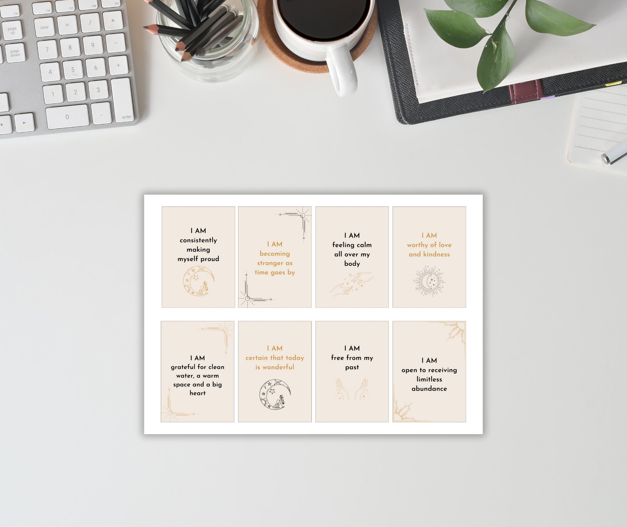 Positive Affirmation Cards, Positive Mindset Kit, Personal Growth Set ...