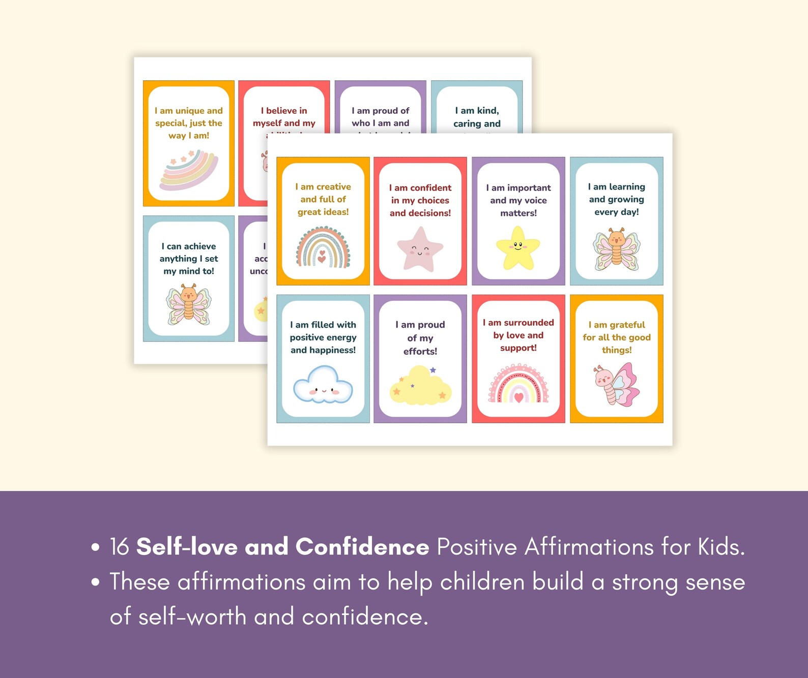 Confidence Courage Affirmation Card for Kids, Printable Children ...