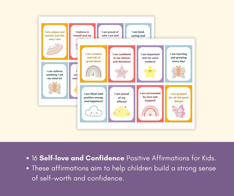 Confidence Courage Affirmation Card for Kids, Printable Children ...
