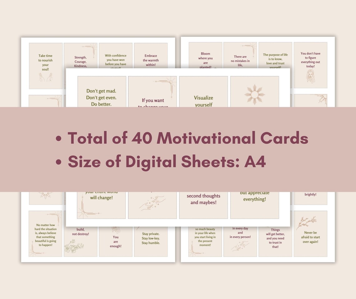 Motivational Printable Cards, Encouraging Quote Cards, Encouragement ...