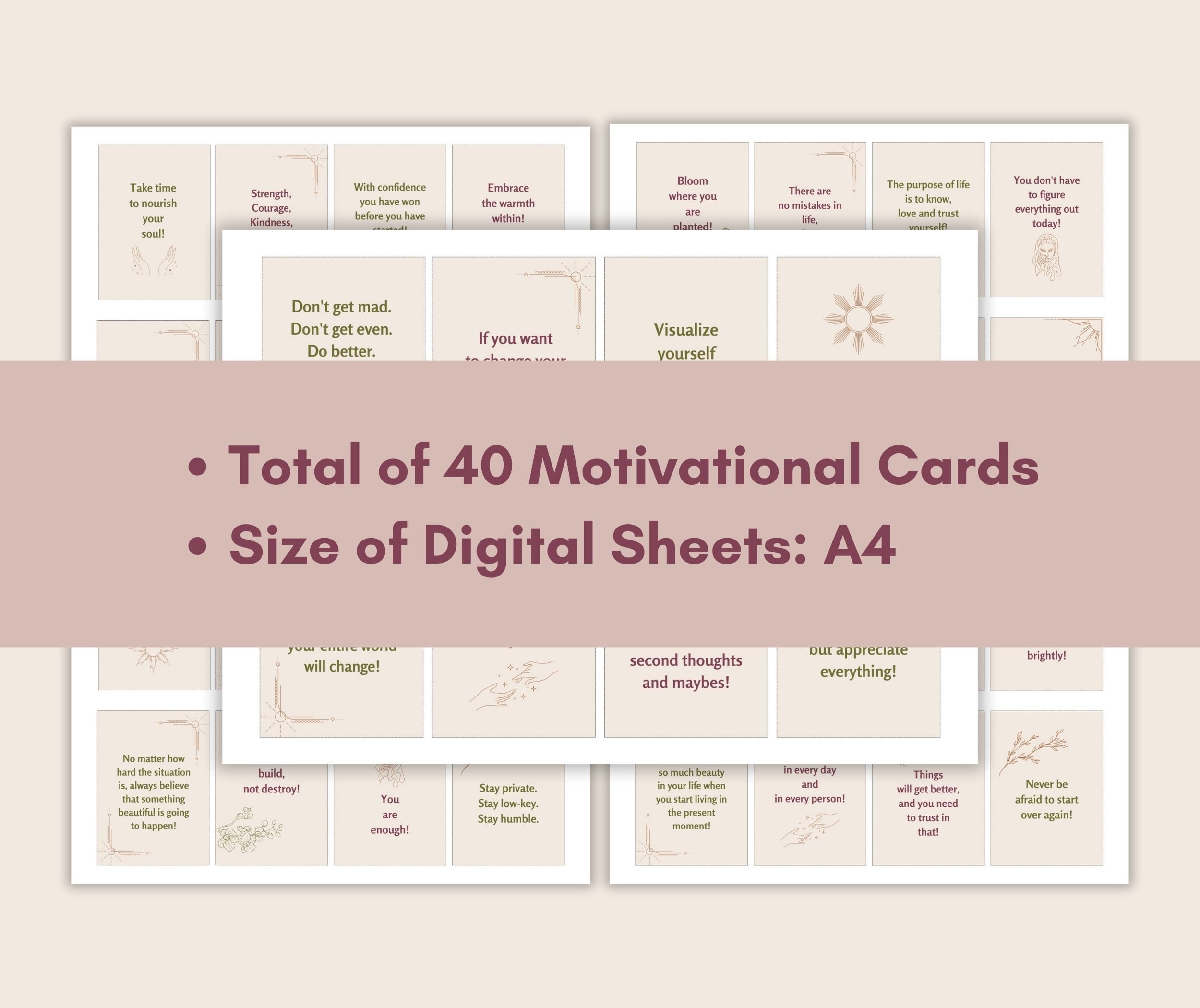 Motivational Printable Cards, Encouraging Quote Cards, Encouragement ...