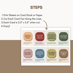 Retro Printable Resilience Affirmation Cards, Strength Resilience Daily ...