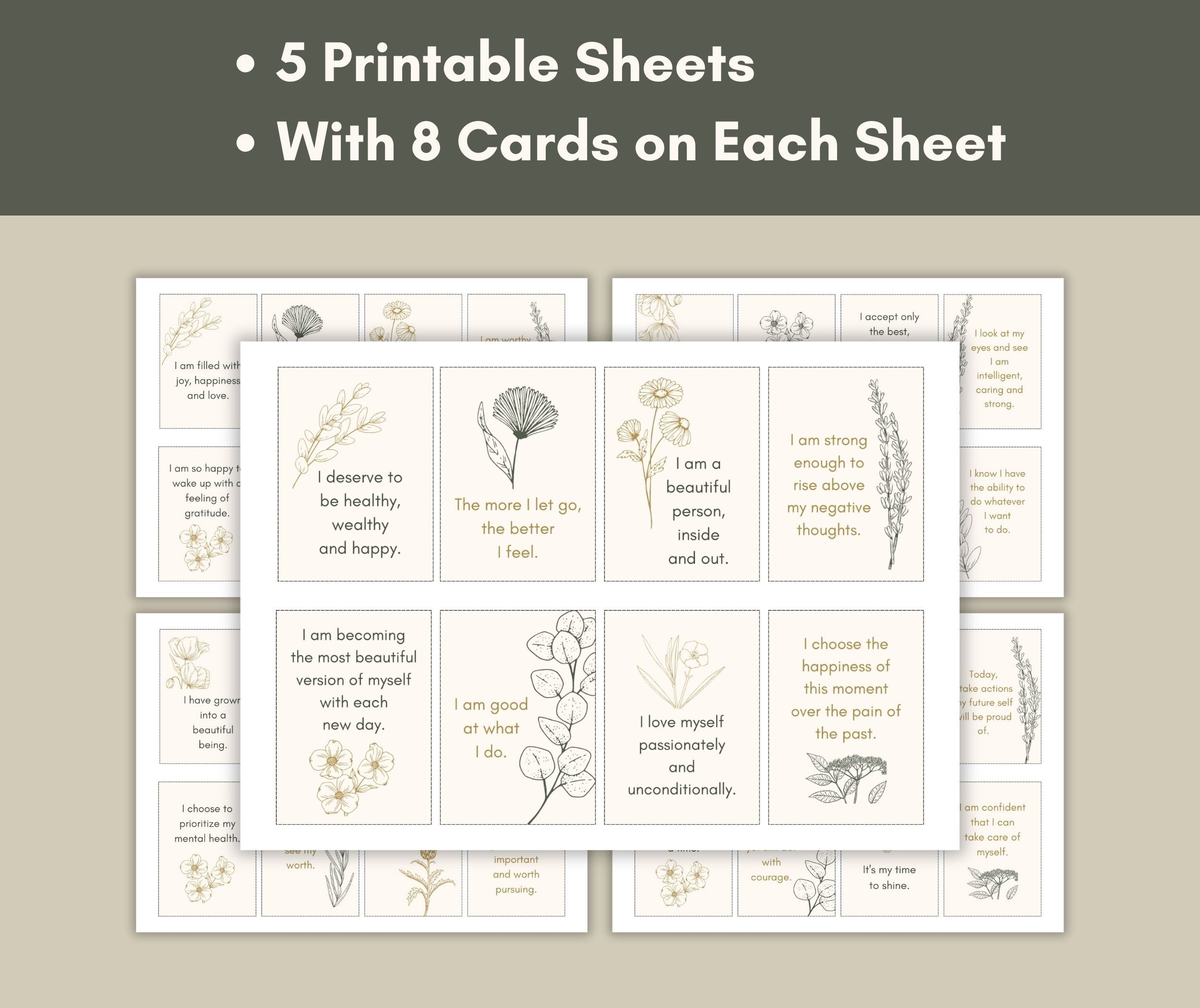 Empowering Affirmation Cards, Daily Positive Mindset Affirmations ...