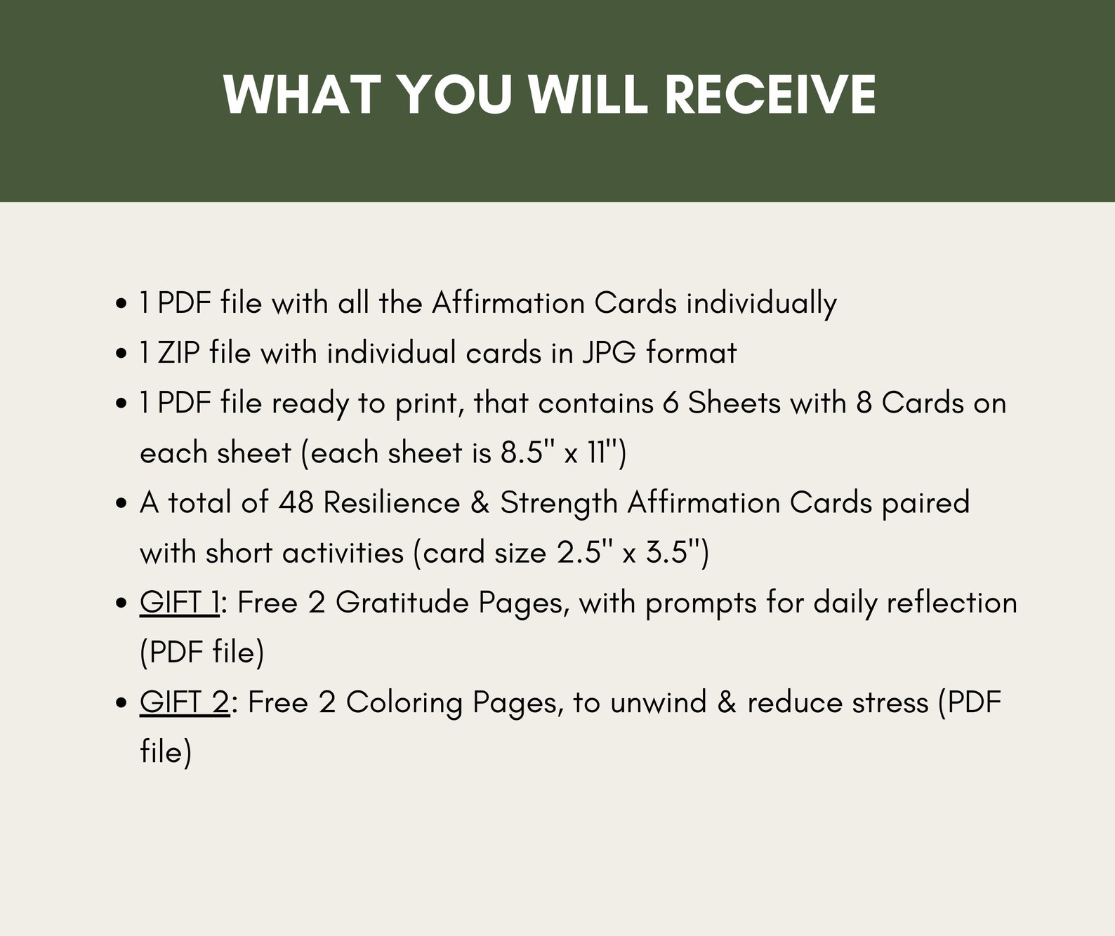 Retro Printable Resilience Affirmation Cards, Strength Resilience Daily ...