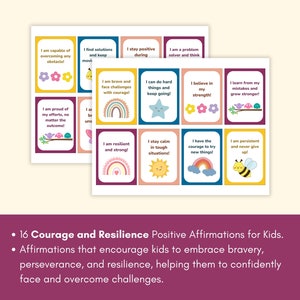 Confidence Courage Affirmation Card for Kids, Printable Children ...