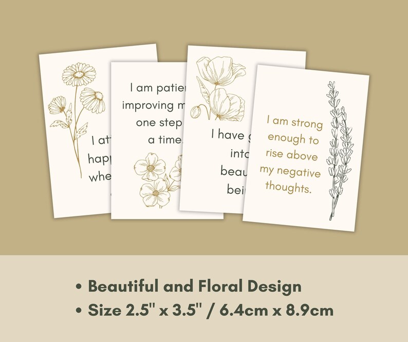 Empowering Affirmation Cards, Daily Positive Mindset Affirmations ...