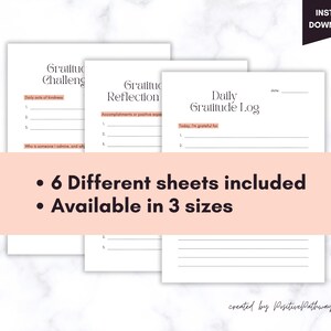 Self-reflection Gratitude Journal Adults Printable Sheet, Daily Self ...