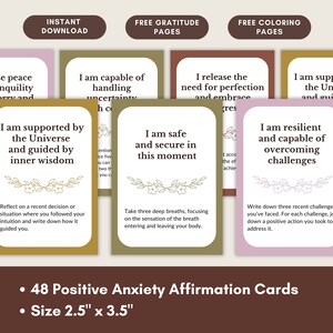 Anxiety Positive Affirmation Cards, Daily Self-care Printables ...