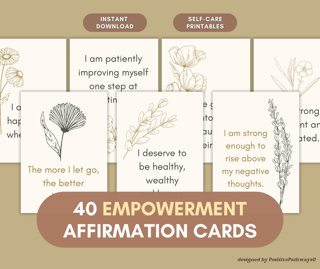 Empowering Affirmation Cards, Daily Positive Mindset Affirmations ...