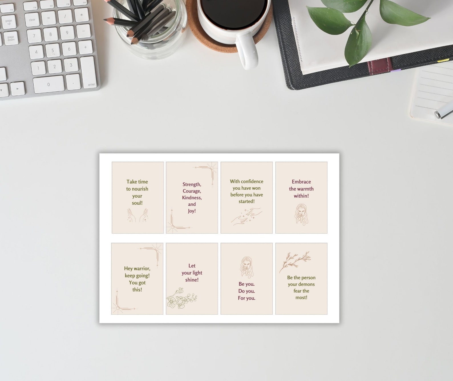 Motivational Printable Cards, Encouraging Quote Cards, Encouragement ...