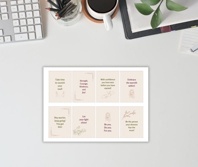 Motivational Printable Cards, Encouraging Quote Cards, Encouragement ...