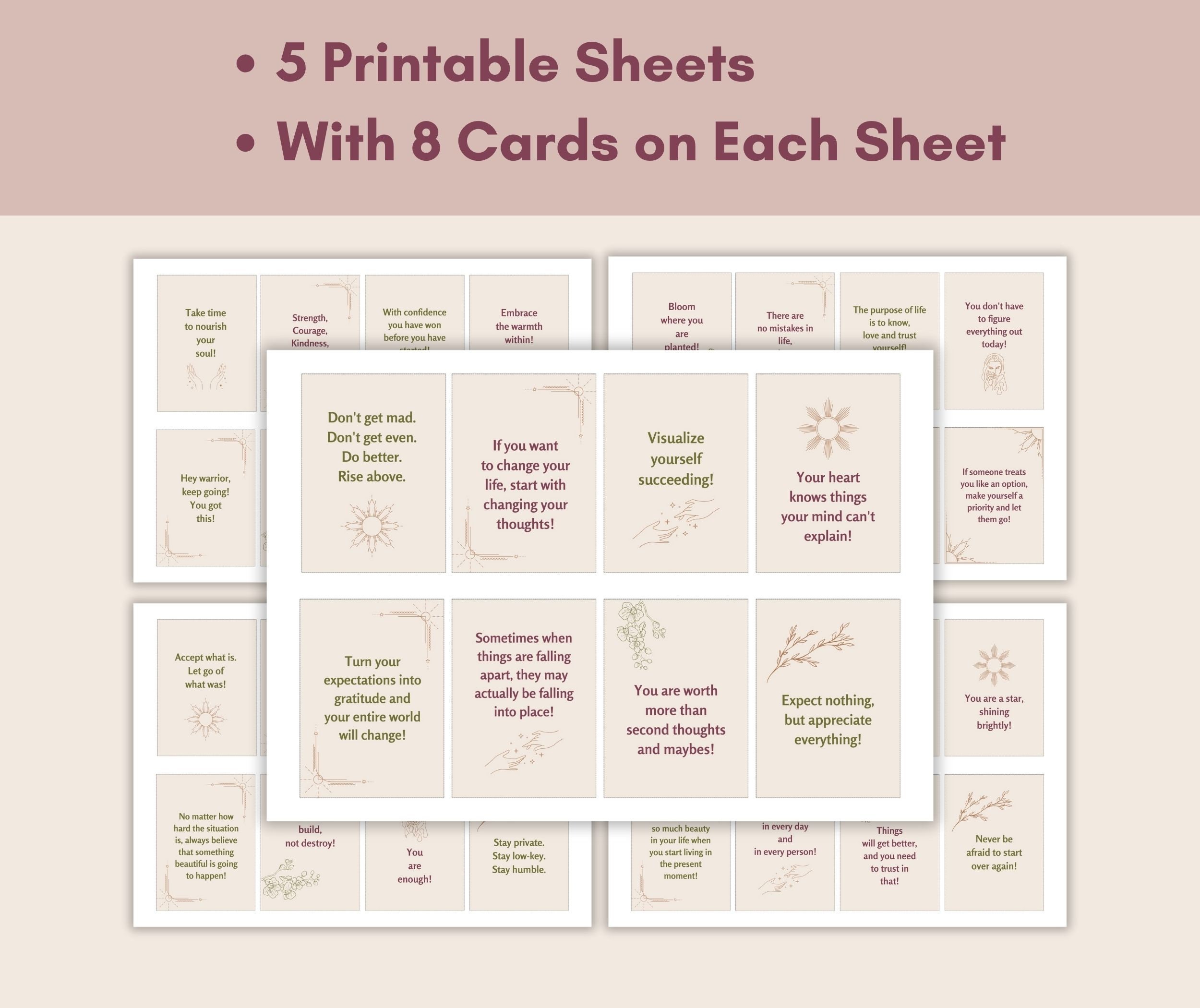 Motivational Printable Cards, Encouraging Quote Cards, Encouragement ...