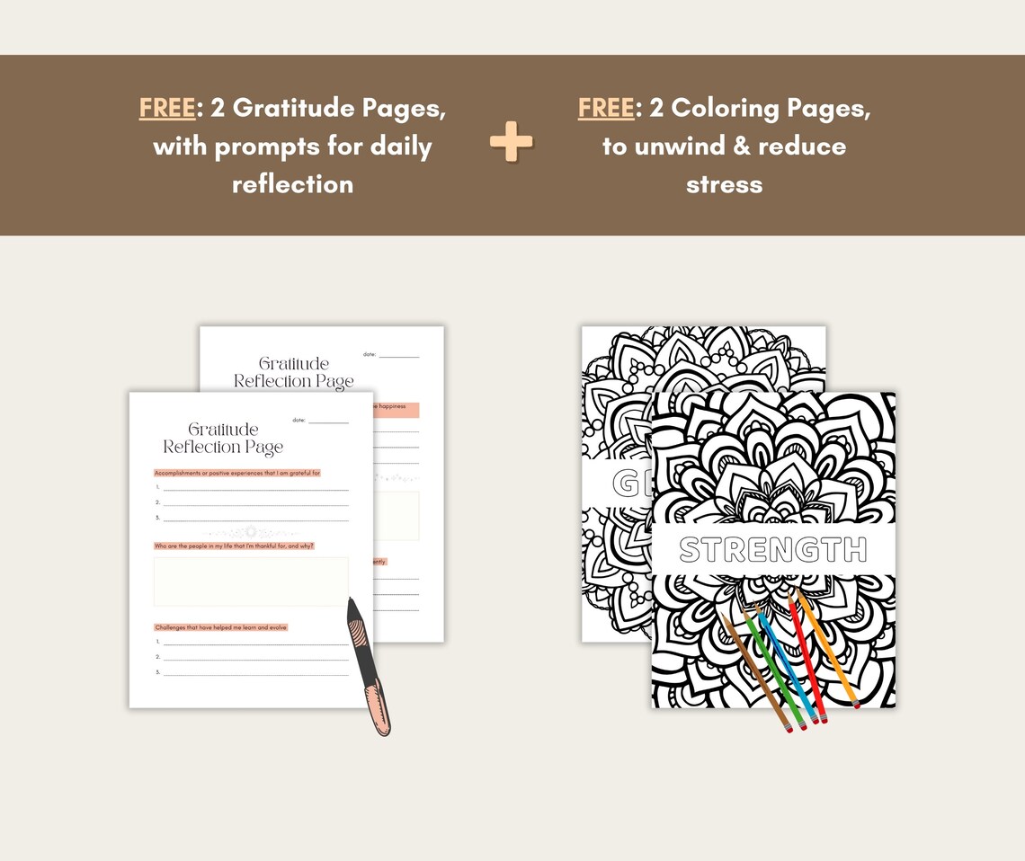 Retro Printable Resilience Affirmation Cards, Strength Resilience Daily ...
