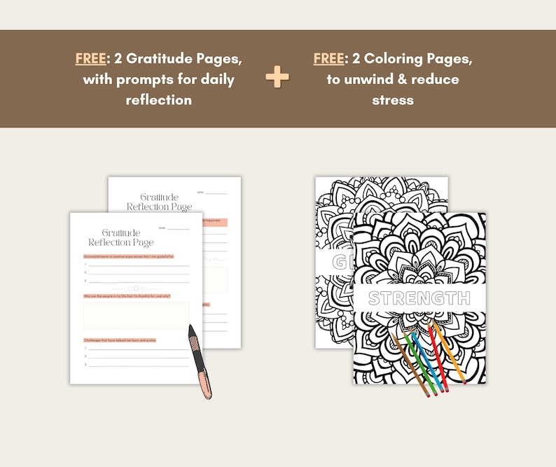 Retro Printable Resilience Affirmation Cards, Strength Resilience Daily ...