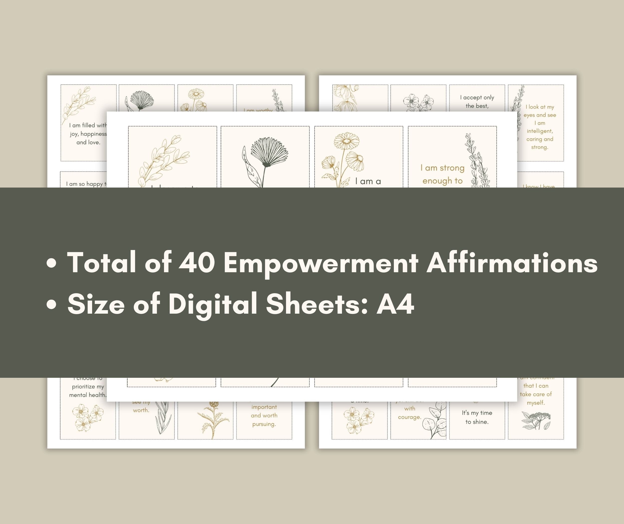 Empowering Affirmation Cards, Daily Positive Mindset Affirmations ...