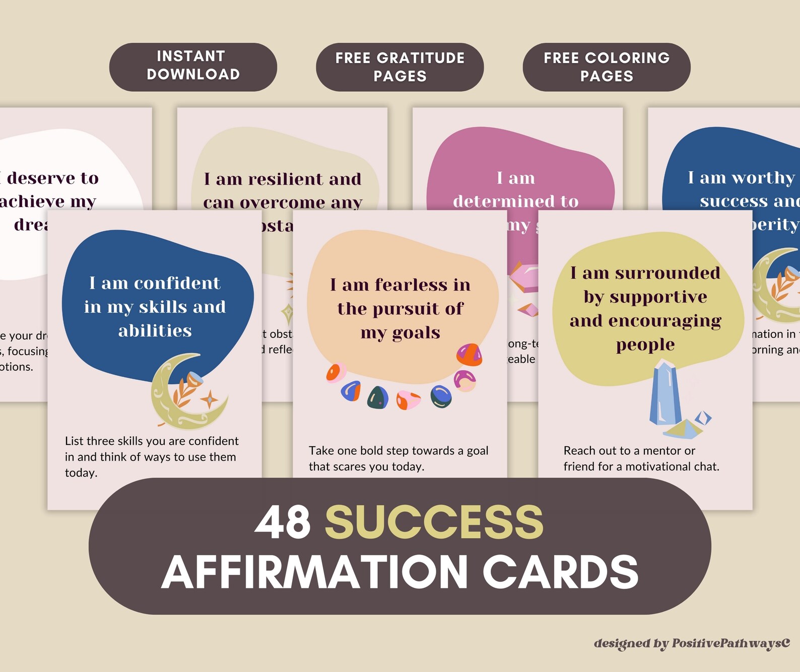 Success Ambition Positive Affirmations With Supporting Practices ...