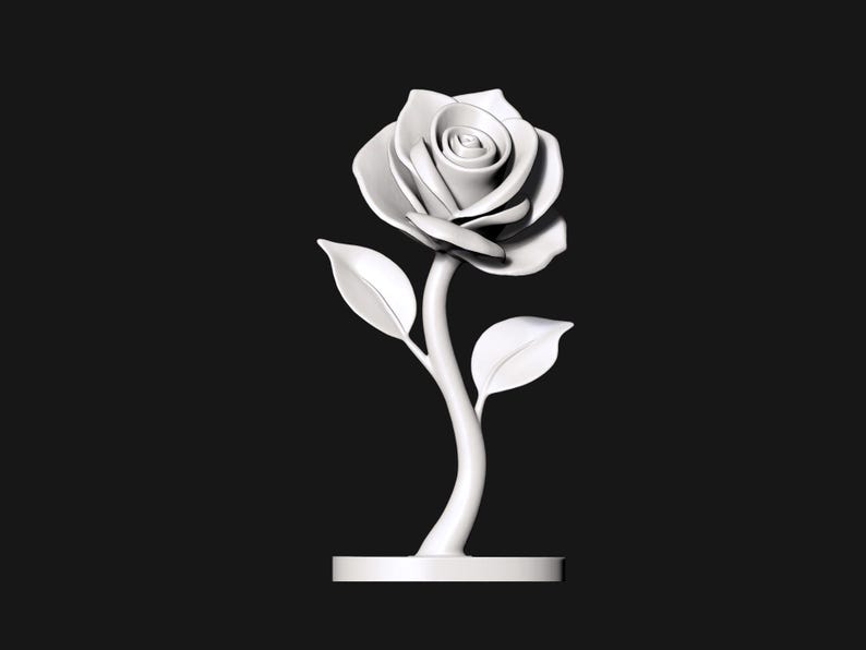 Flower 3D Printable Rose – 3D Digital STL File – Home or Gift - Etsy