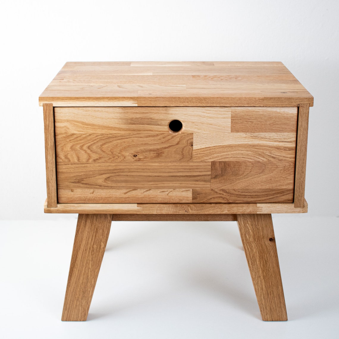 Mid-century Modern Oak Nightstand - Etsy