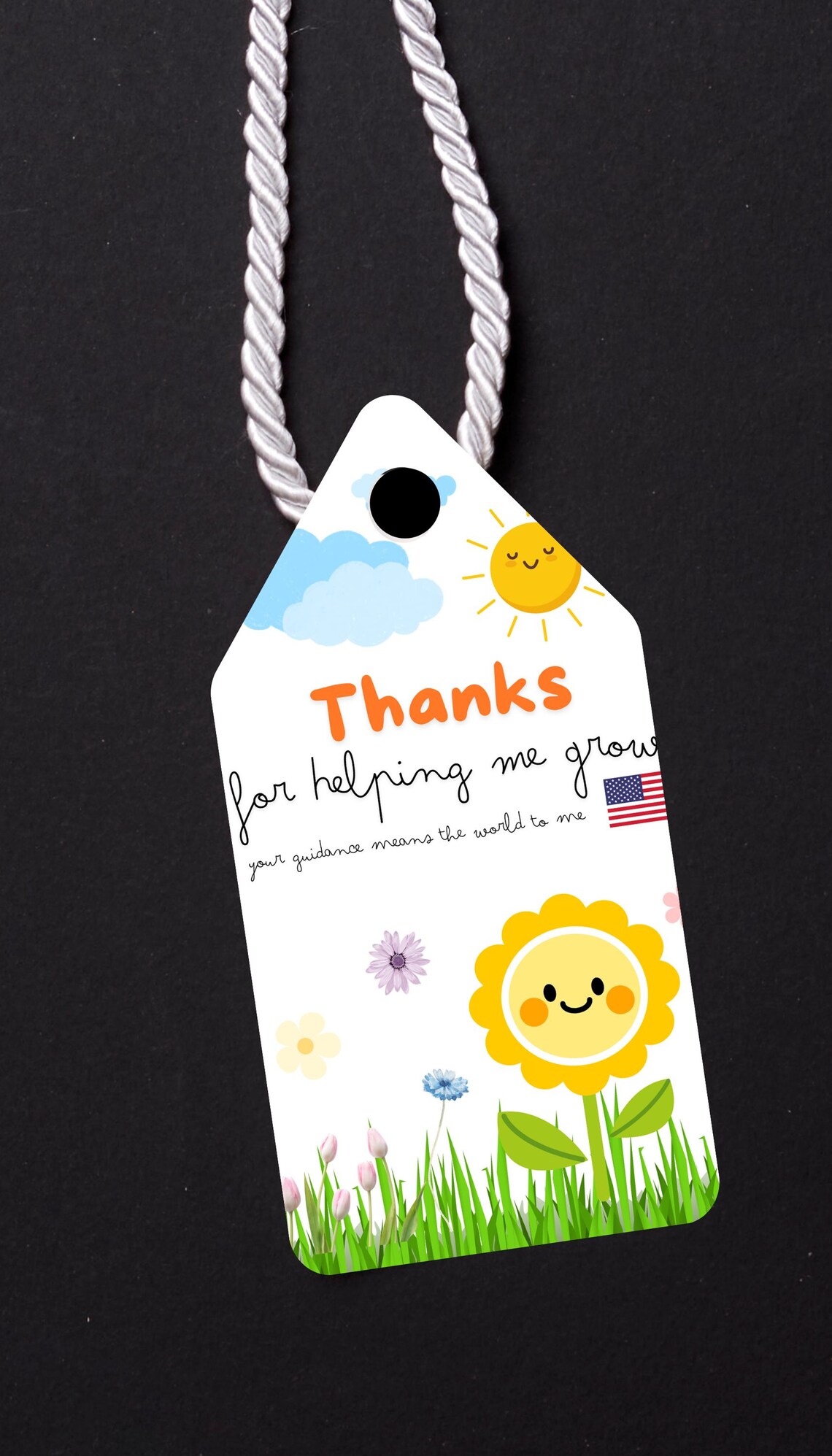 Thank You for Helping Me Grow | Printable End of School Year Favor Tags ...