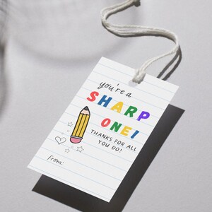 You're A Sharp One Tag | Printable End of School Year Favor Tags ...