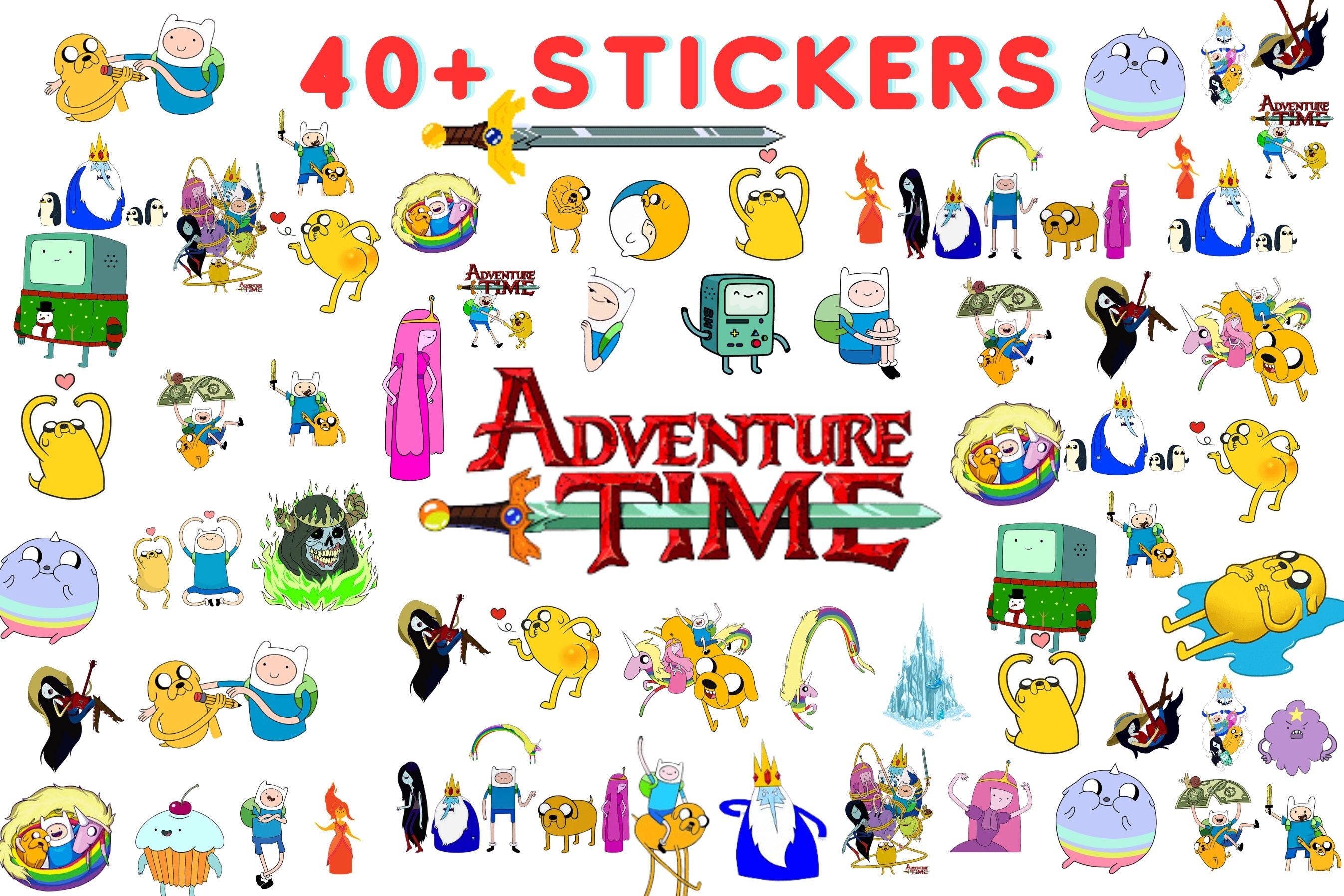 Adventure Time SVG Bundle - Digital Design Download - Cartoon SVG & PNG ...
