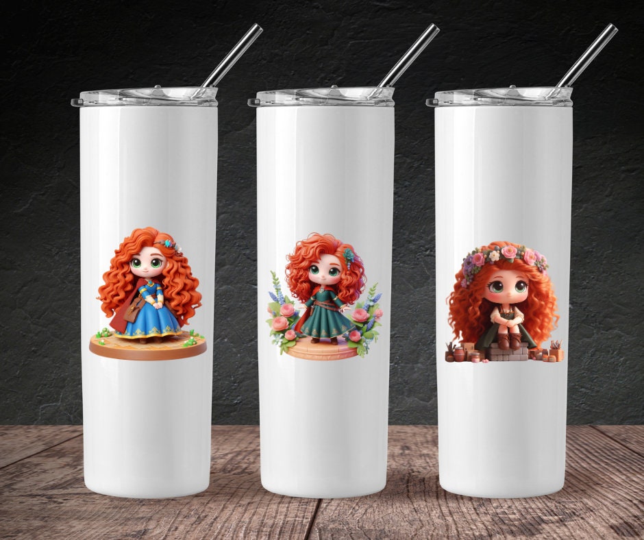 Merida Cute Clipart, Chibi Princess, Kawaii Fantasy, Birthday Party ...