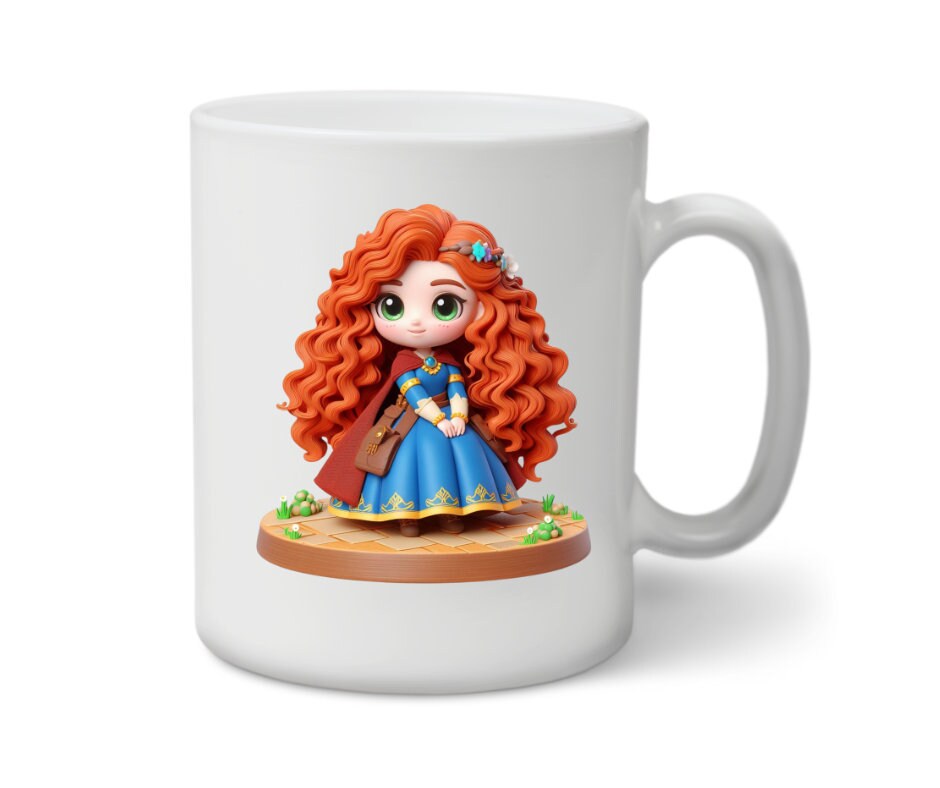 Merida Cute Clipart, Chibi Princess, Kawaii Fantasy, Birthday Party ...