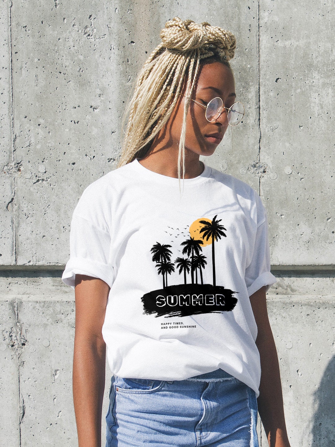 Summer Themed T-shirt Summer Beach Fashion, Sunny Tees, Vacation Style ...