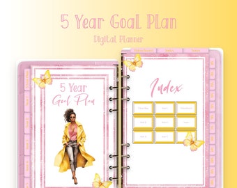5 Year Goal Plan Fillable Printable PDF New Year Resolution, Goal ...