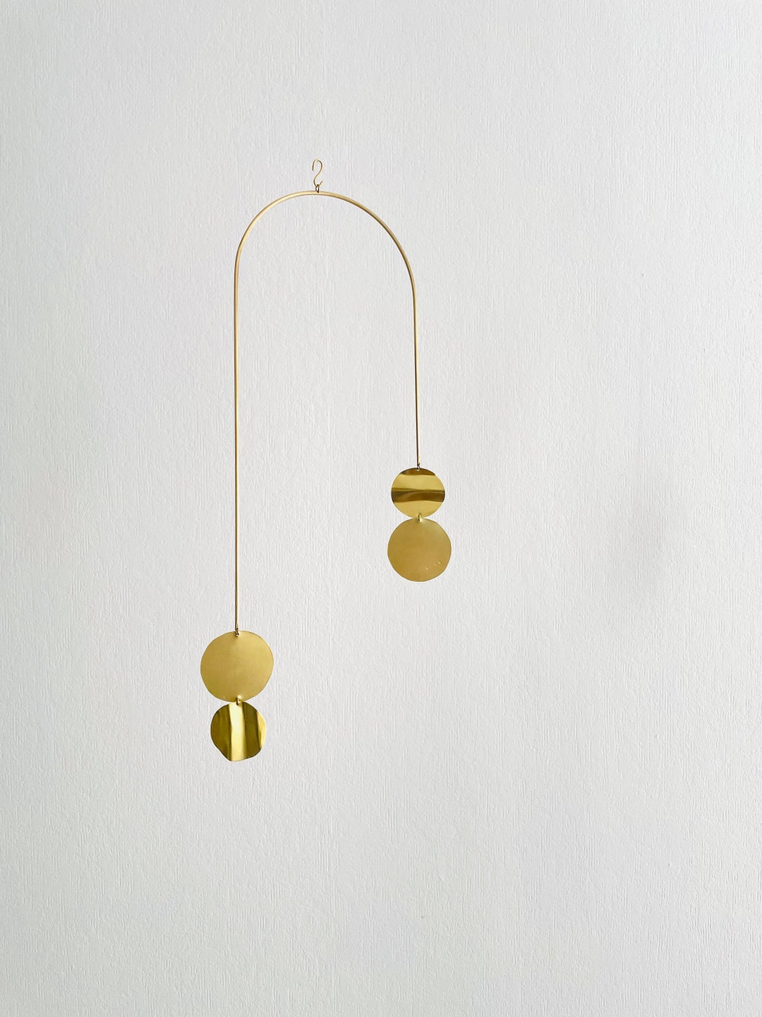 Mobile and Decorative Wall Object, Handmade, in Brass. Model.. Metal ...
